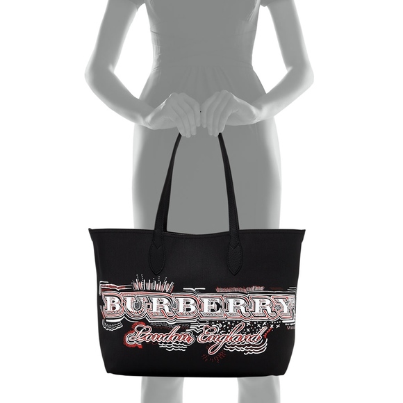 Burberry | Bags | Burberry Logo Sketchbook Series Doodle Tote Bag ...